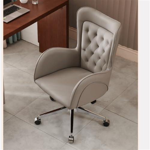 LNYHLXS Household Leather Lifting Computer Chair Owner's Chair Study Office Swivel Chair