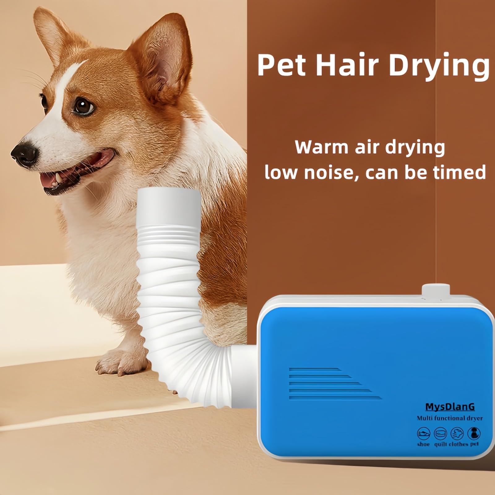 MysDlanG Portable Dryer for Apartments,Travel Portable Dryer Machine for Clothes with Timer,Drying Pets/Shoes/Clothes/Warming Bedding Machine,Mini Dryer for Apartments, Dorms, RVs,sssss, Blue