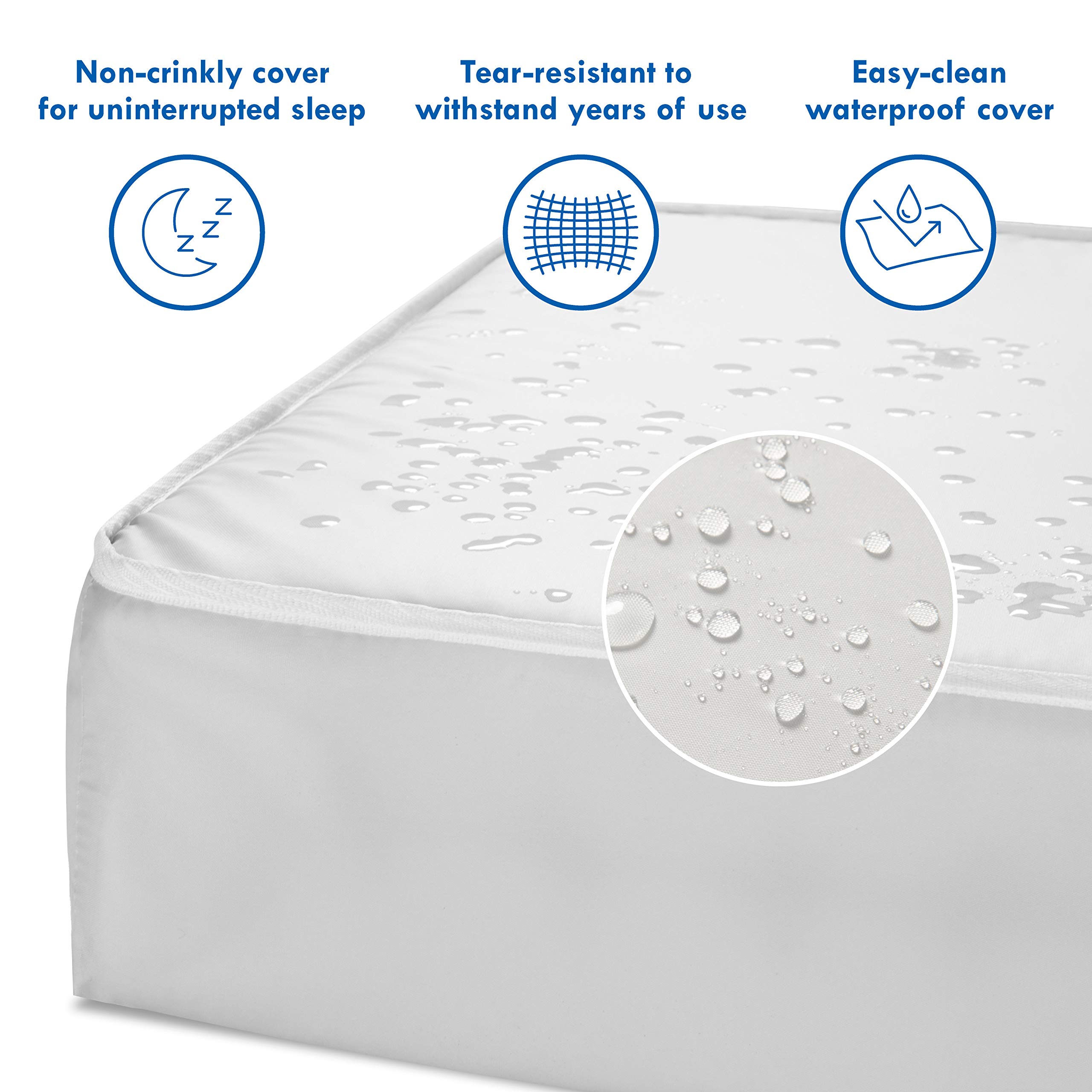 DaVinci Complete Slumber MINI Crib Mattress, Firm support, Lightweight, Waterproof, Greenguard Gold Certified