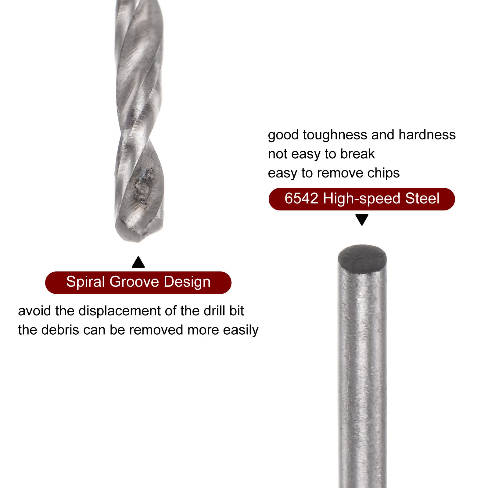 HARFINGTON 6542 High-speed Steel Twist Drill Bit, 9mm Drill Bit 300mm Length Extended Straight Shank Black Oxide Ground Drill Bit for Steel Aluminum Alloy