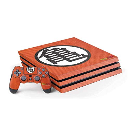 Skinit Decal Gaming Skin Compatible with PS4 Pro Console and Controller Bundle - Officially Licensed Dragon Ball Z Goku Shirt Design