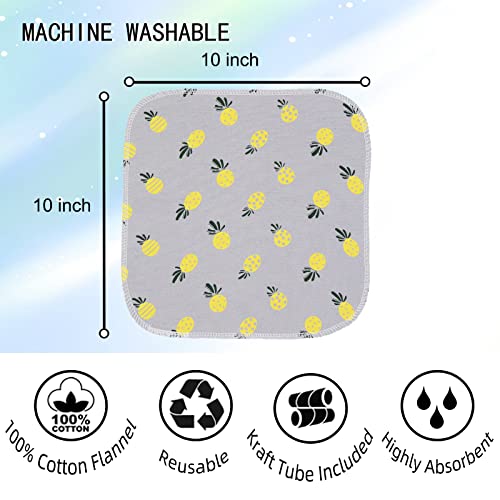 Paperless Towels Roll Washable Cotton Cloth, Reusable Paper Towels - 25 Pack with Durable Cardboard Roll - 10" X 10" Zero Waste Reusable Napkins Eco Friendly