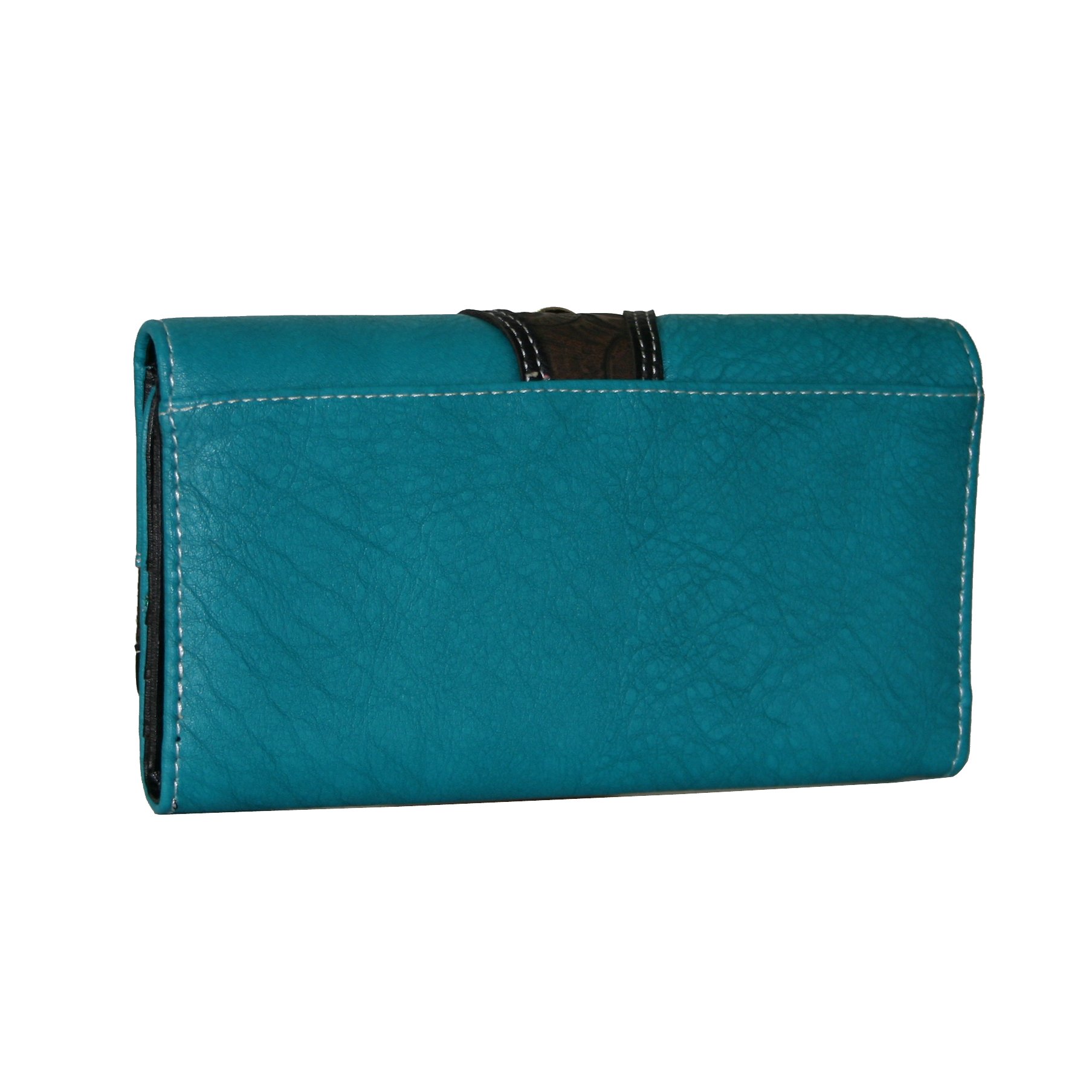 western Aztec Accent Purse Handbag/Wallet Set - Turquoise