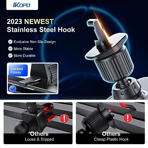 IKOPO Car Vent Phone Mount - Universal Air Vent Holder Clip Sturdiest Shockproof Mobile Cell Phone Mount Handsfree Stand Cradle for iPhone, Samsung, LG and More