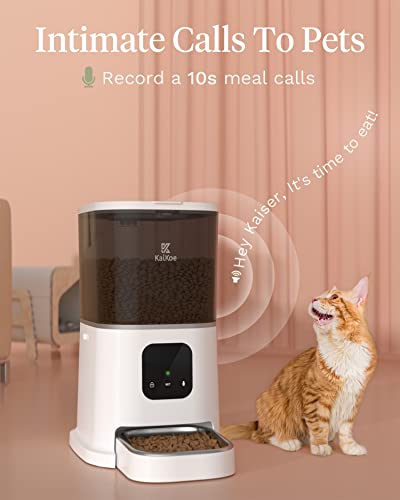 Kaikoe Automatic Cat Feeder, WiFi Enabled 6L Auto Pet Dry Food Dispenser, Smarter App Control, Programmable Meal, Triple Food Preservation Clog-Free Design Pet Feeder for Small/Medium Pets