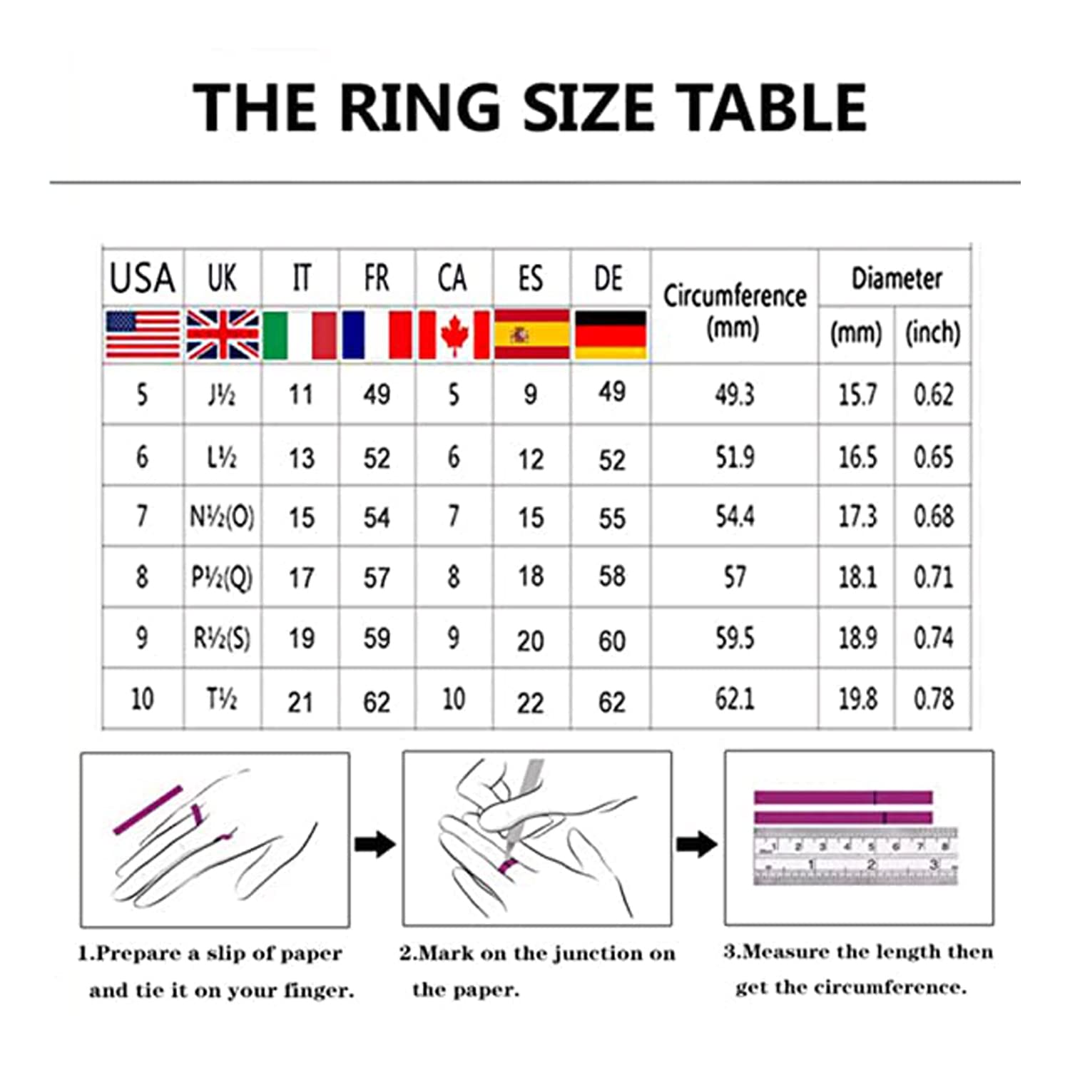 FUNLMO 3mm Women Titanium Eternity Ring Cubic Zirconia Engagement Anniversary Ring Wedding Band Size 5 to 10(Gold, 9)