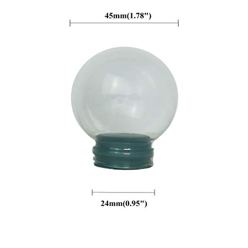 Youda Home Decoration DIY Empty Glass Snow Globe Water Snow Globe Accessories Snow Globe kit (D45mm)