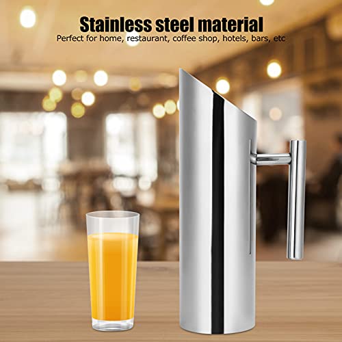 Ikunde Water Kettle Stainless Steel Teapot Coffee Juice Pot Drinkware for Home Bar Restaurant1.5L