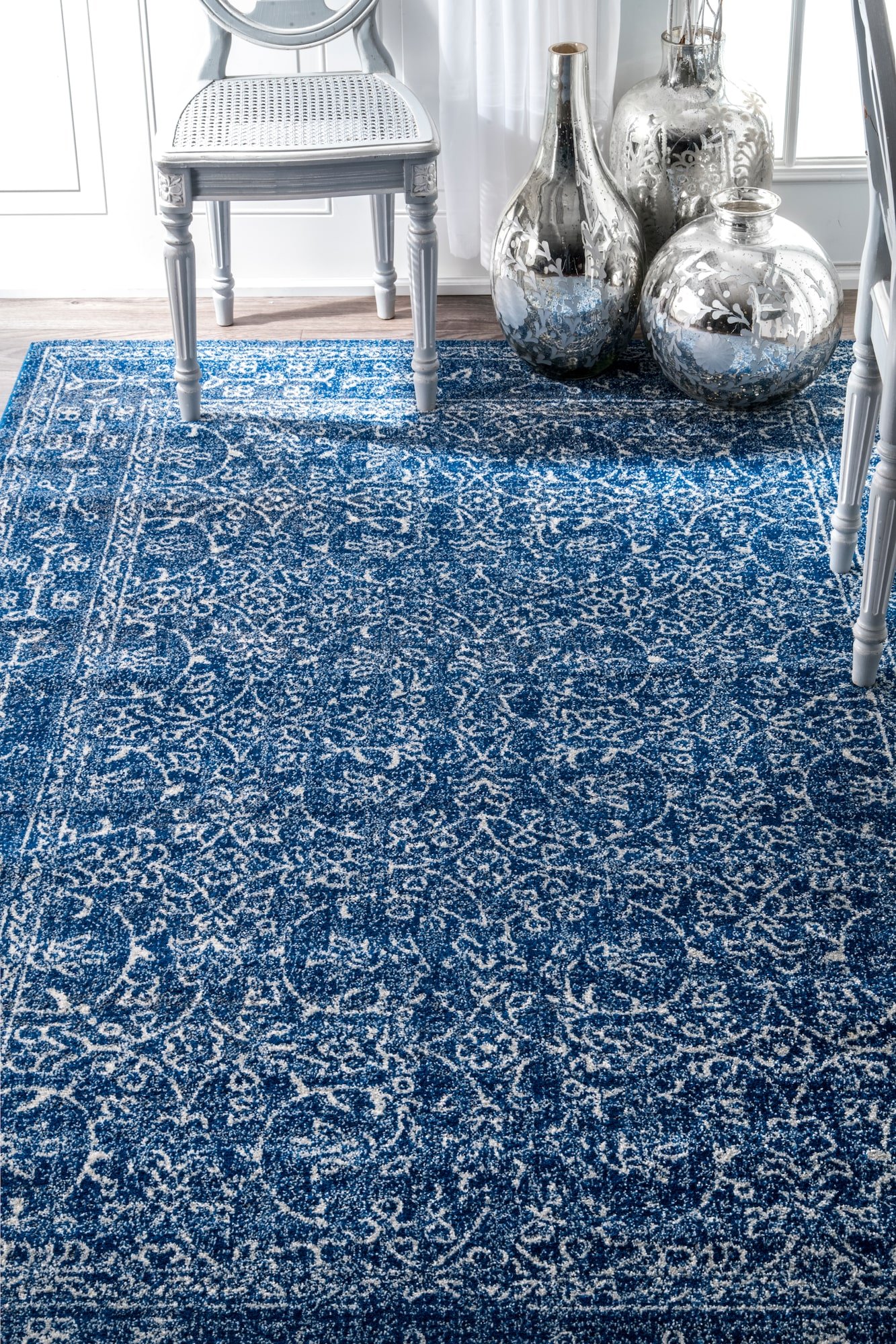 nuLOOM Vintage Waddell Area Rug, 5x7, Dark Blue