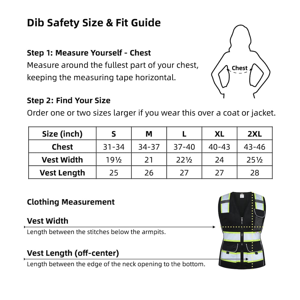 Dib Safety Vest for Women with Pockets, Mesh Reflective Vest High Visibility, ANSI Class 2 Made with 3M Reflective Tape, Orange and Black M