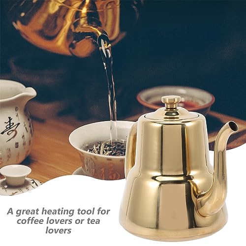 HEMOTON Kettle stovetop filter teapots tea pots iced tea maker teapot with infuser hotpot camping stove camping water jug camping coffee pot vinegar bottle Stainless steel olives