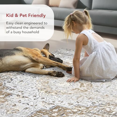 nuLOOM Vintage Medallion Thea Area Rug, 6' 7" x 9', Beige