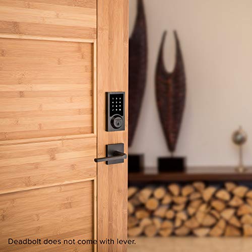 Kwikset 99160-017 SmartCode 916 Contemporary Smart Lock Touchscreen Electronic Deadbolt Front Door Lock with SmartKey Security and Z-Wave Plus in Venetian Bronze