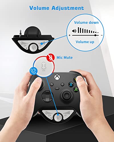 OLCLSS Bluetooth Headset Adapter for Xbox Controller, Xbox One Headset Adapter, Xbox Mic Adapter for Xbox One/One S/X/Elite 1/ Elite2/ Series S/X Controller