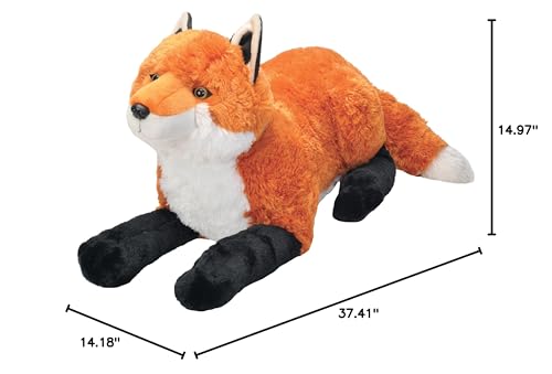 Wild Republic Jumbo Fox Plush, Giant Stuffed Animal, Plush Toy, Gifts for Kids, 30 Inches