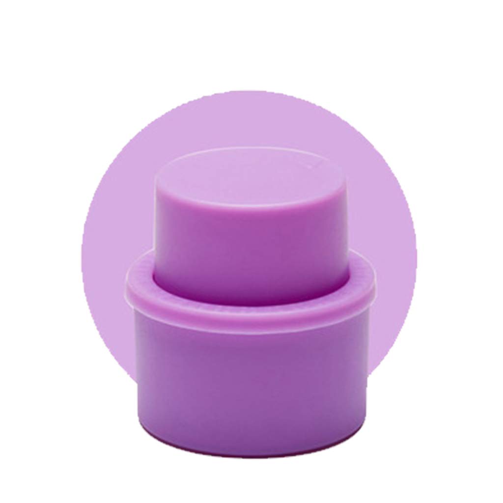 HELYZQ Fizz Keeper! Safe and Durable, Bottle Pump Caps,Bottle Stopper, Pump Bottle Dispenser Cap, Like A Wine Bottle Stopper,Drink Cap,Bottle Cap,Fizzy Sealer,Vacuum Soda Cap, Purple, 4.5 x 5 cm