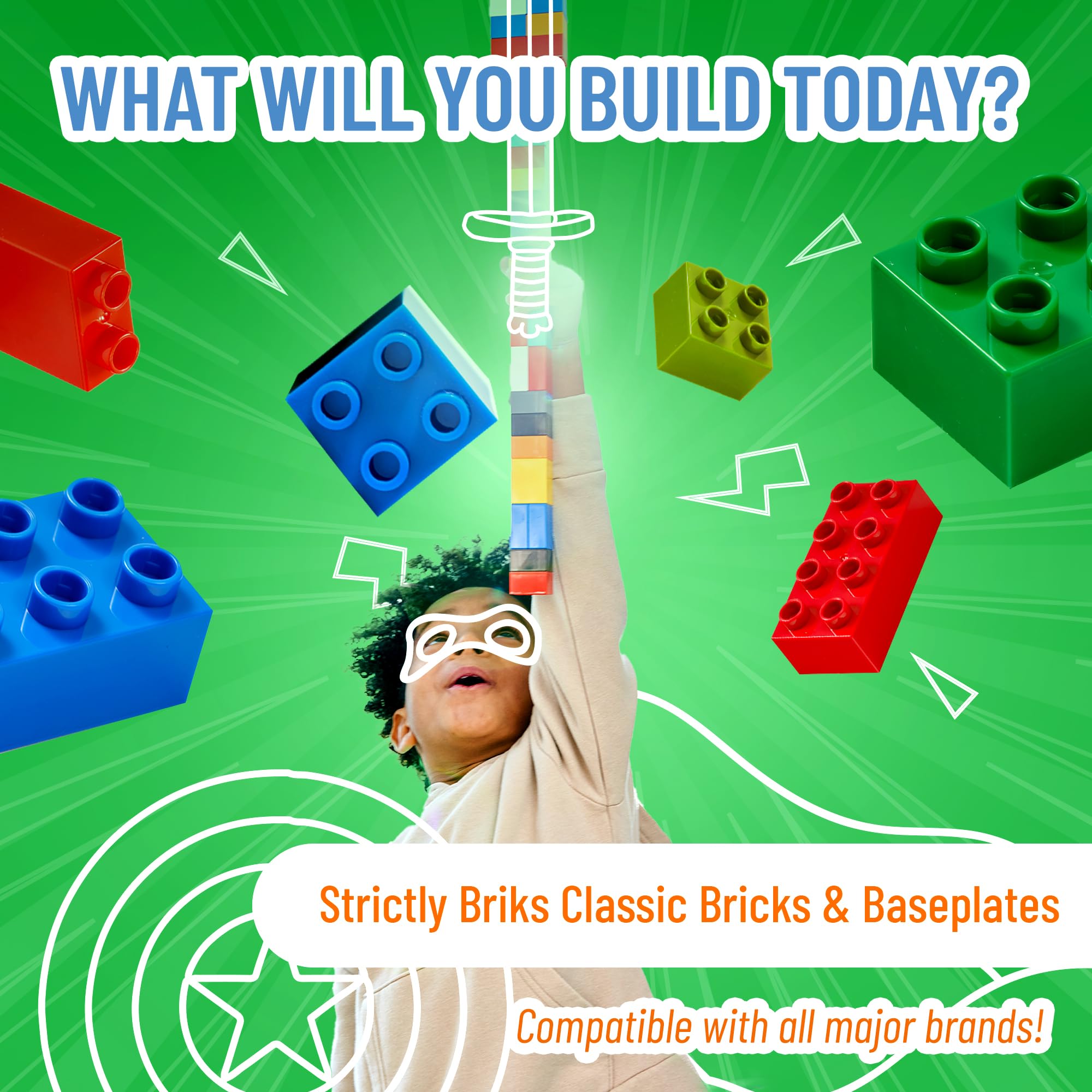 Strictly Briks Compatible with Lego Toy Building Block, Halloween Ghost Bricks, 15 Trick or Treat Goody Bags, 18 Pieces per Pack, 100% Compatible with All Major Brands, for Kids Ages 4+