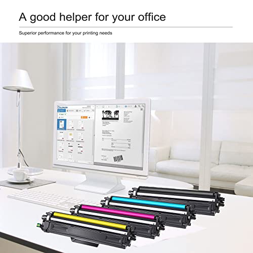 ISHIEY (2BK+1C+1M+1Y, 5-Pack) Compatible Toner Cartridge Replacement for Brother TN227 TN-227 TN-227BK TN223 TN-223BK MFC-L3770CDW MFC-L3710CW MFC-L3750CDW HL-L3210CW HL-L3290CDW HL-L3230CDW Printer