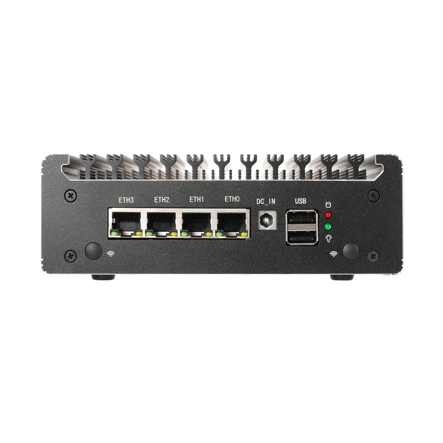 HUNSN Micro Firewall Appliance, Mini PC, OPNsense, VPN, Router PC, Intel Pentium Silver N6000, RS41, AES-NI, 4 x 2.5GbE I226-V, Console, Type-C, HDMI, DP, 16G RAM, 64G SSD