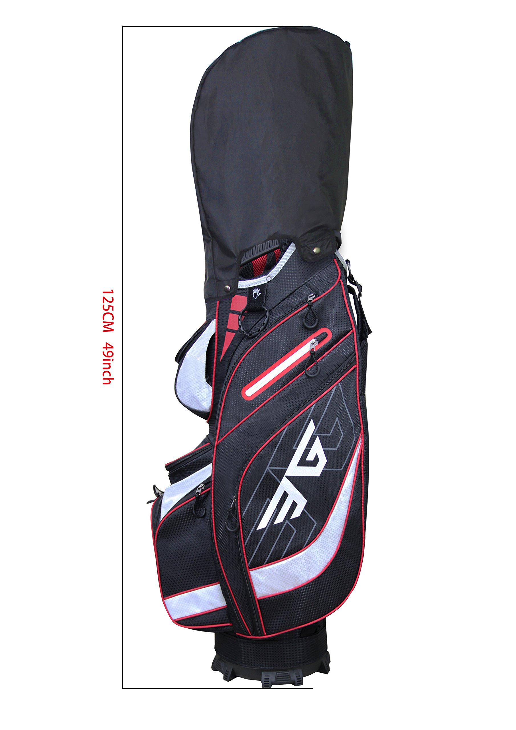 Eagole Super Light Golf Cart Bag,14 way Top and Full Length Divider ,10 Pockets (Black)