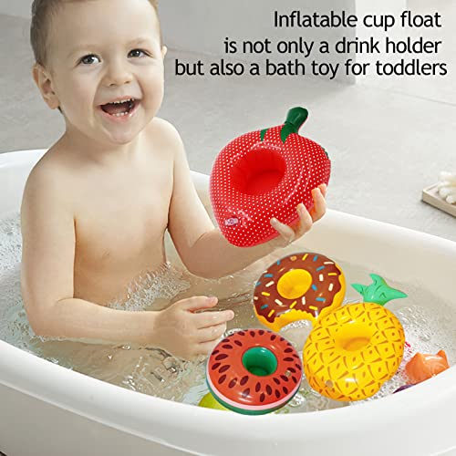 iShyan Inflatable Drink Holder, 25 Pack Drink Floats Inflatable Cup Holders Flamingo Coasters for Swimming Pool Party