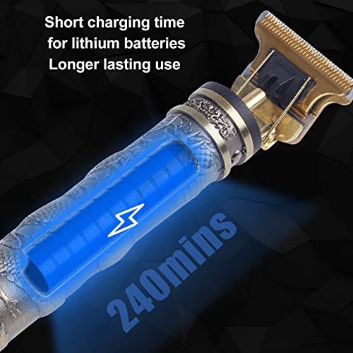 Hair Clippers for Men, Hair Trimmer T Blade Trimmer Zero Gapped Trimmer, Cordless Rechargeable Beard Trimmer Shaver Hair Cutting Kit (Gold)