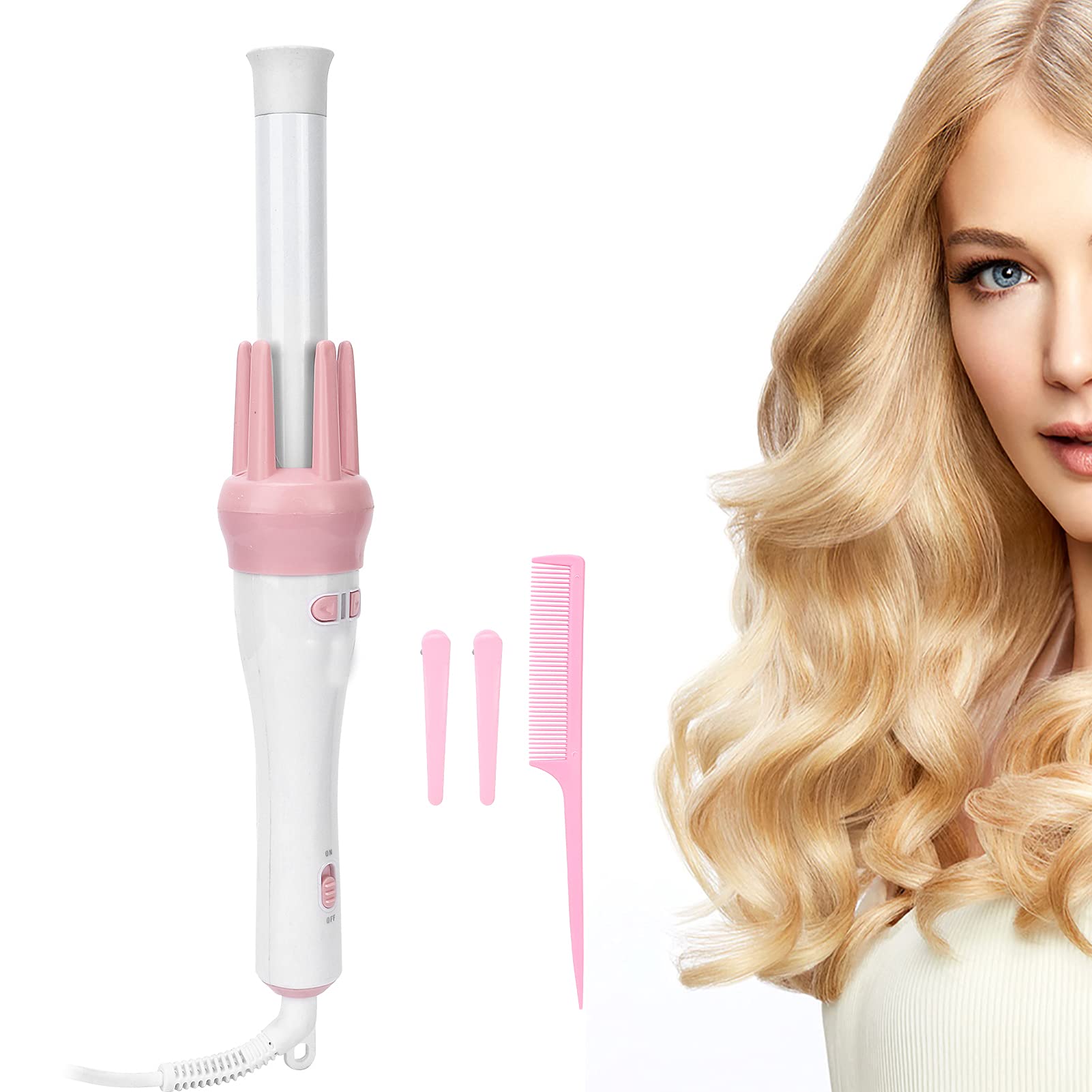 Hair Curler, Automatic Curling Iron Rotating Curling Iron 360° Rotating Curling Iron Ceramic Anion Professional Curling Iron Two-Way Rotating Styling Tool 110-240V Pr