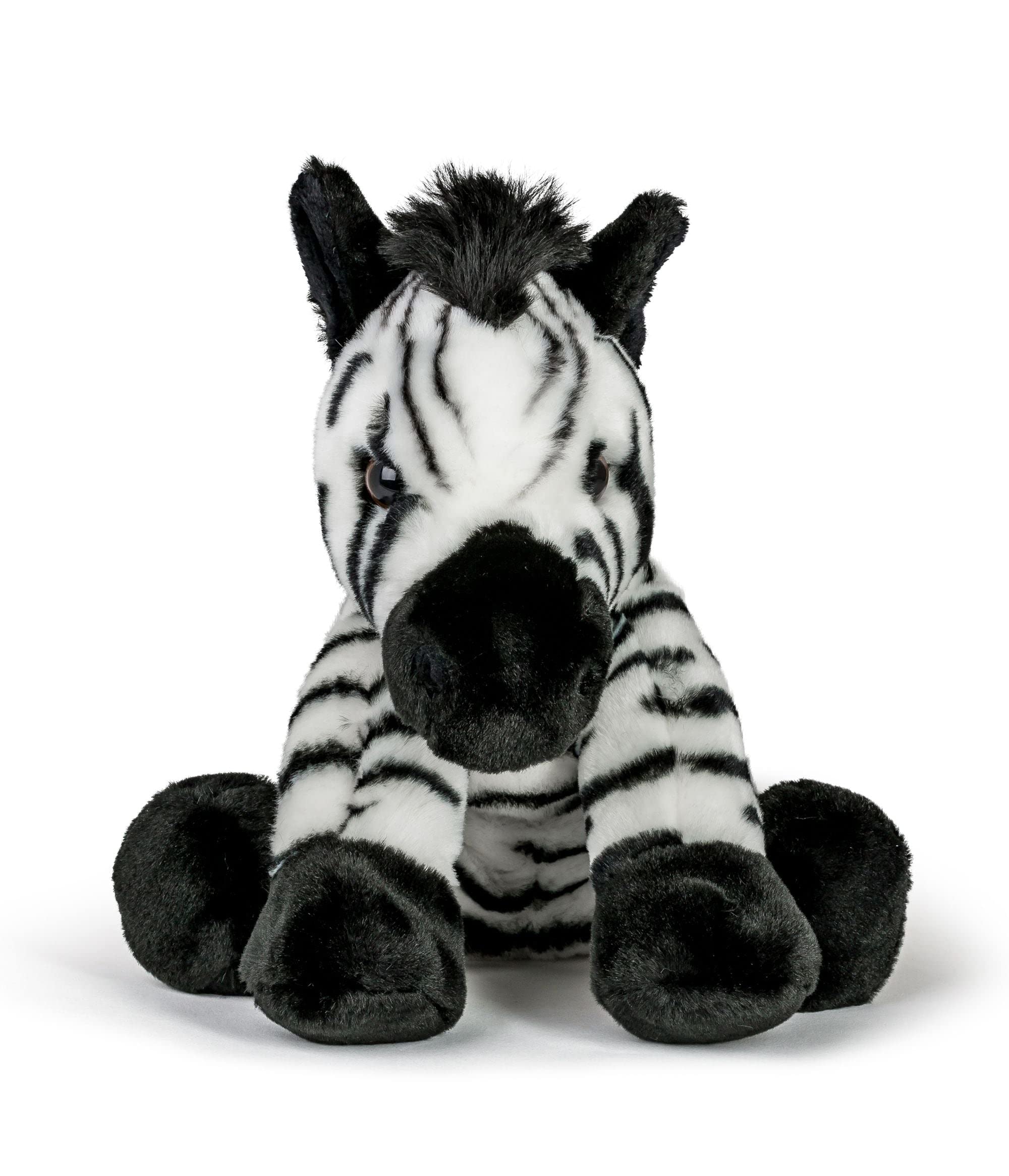 Wildlife Tree 12 Inch Stuffed Zebra Plush - Soft and Floppy Animal Kingdom Collection Toy for Creative Play and Learning