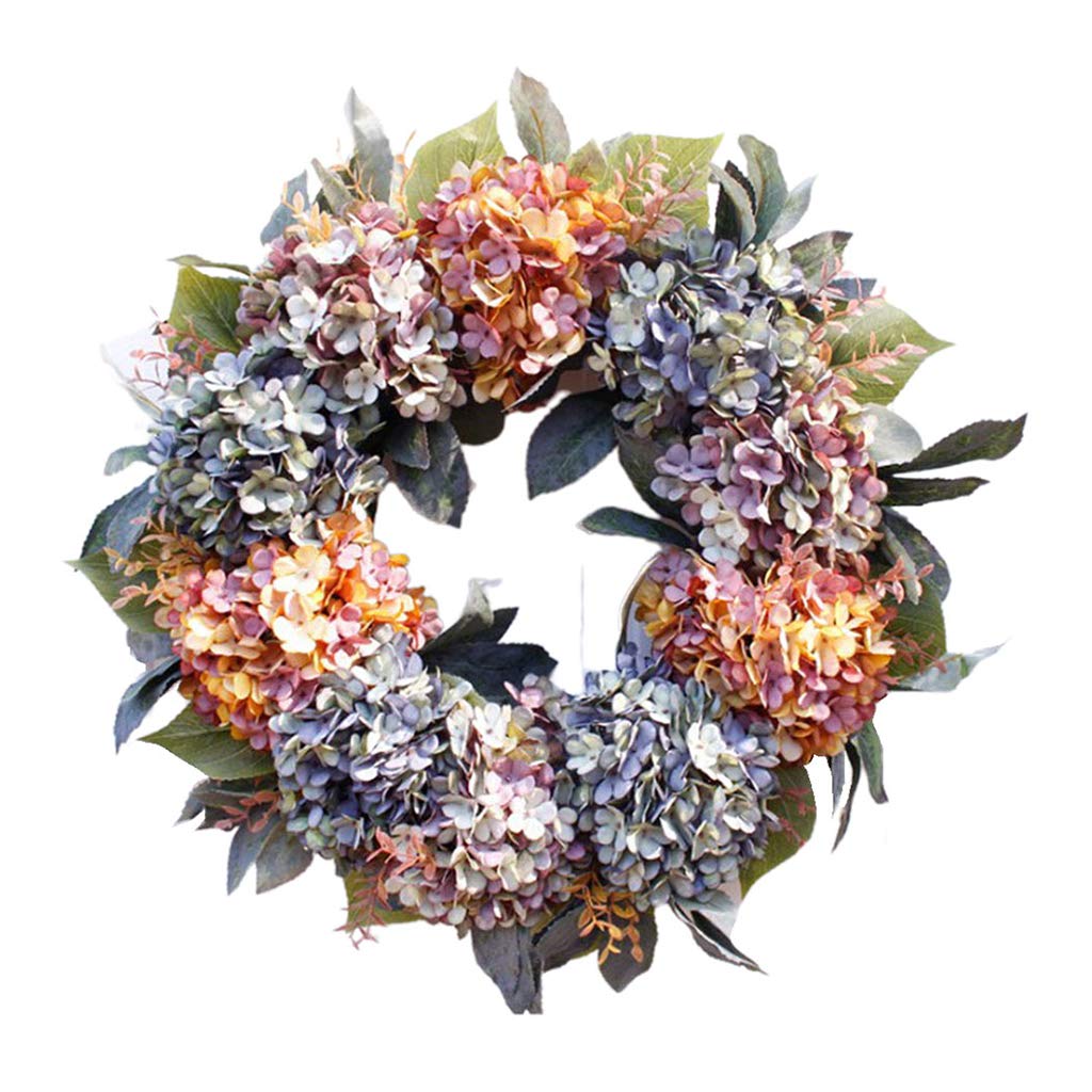 DYNWAVE Floral Wh, Home Wall Hanging Wh, Artificial Hydrangea Wh for Front Door, Wedding Garden Front Door Decorations