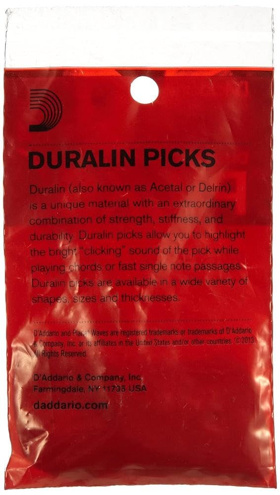 D'Addario DuraGrip Guitar Picks - Guitar Accessories - Grip Stamped - Guitar Picks with Grip for Acoustic Guitar, Electric Guitar, Bass Guitar - 10-pack, 1mm-Medium/Heavy