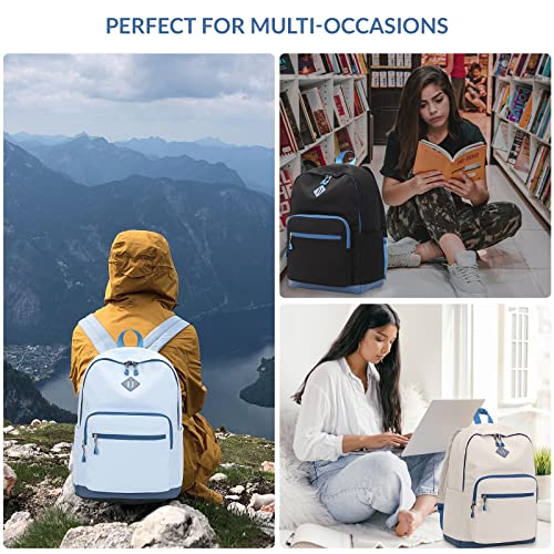 Lohol Lightweight & Casual Daypacks for Men, Women & Students, Perfect Daily Backpack for School, Work, and Travel (Sky blue)