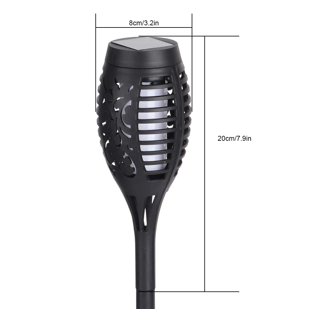 WINSHIDEN Solar Tiki Torches with Flickering Flame, 4 Pack Premium 33 LEDs Solar Flame Torch -IP65 Waterproof Flame Solar Lights Outdoor Landscape Decorative Torch Lights for Driveway Yard Patio