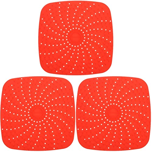 Hemoton Air 3pcs Kitchen Patch Parchment Reusable Silicone Liners: Trivet with fryer Cm Replacement Gadget Steamer Non- Pad Practical Holders Non Home Baking Tool Useful Grade Tray