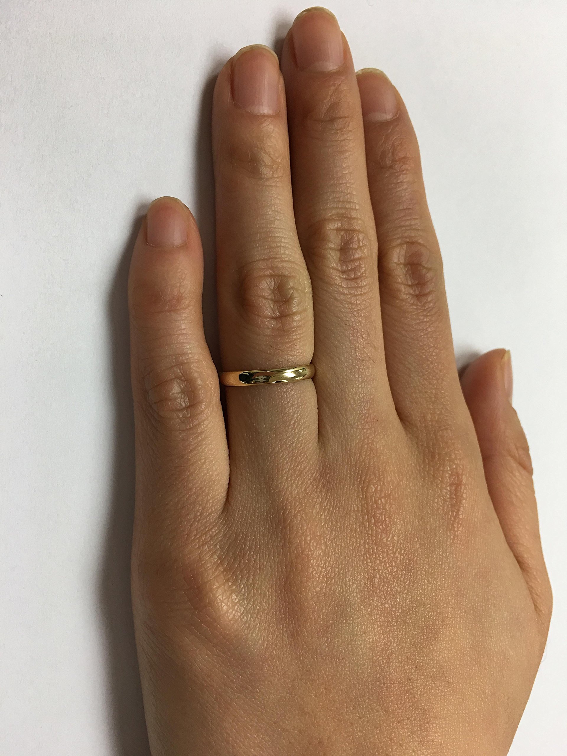 WDYHILE Plain ring,olished Womens Wedding Bands,Lightweight gold-plated, ladies' ring,Simple and generous, suitable for various occasions (Gold, 8)