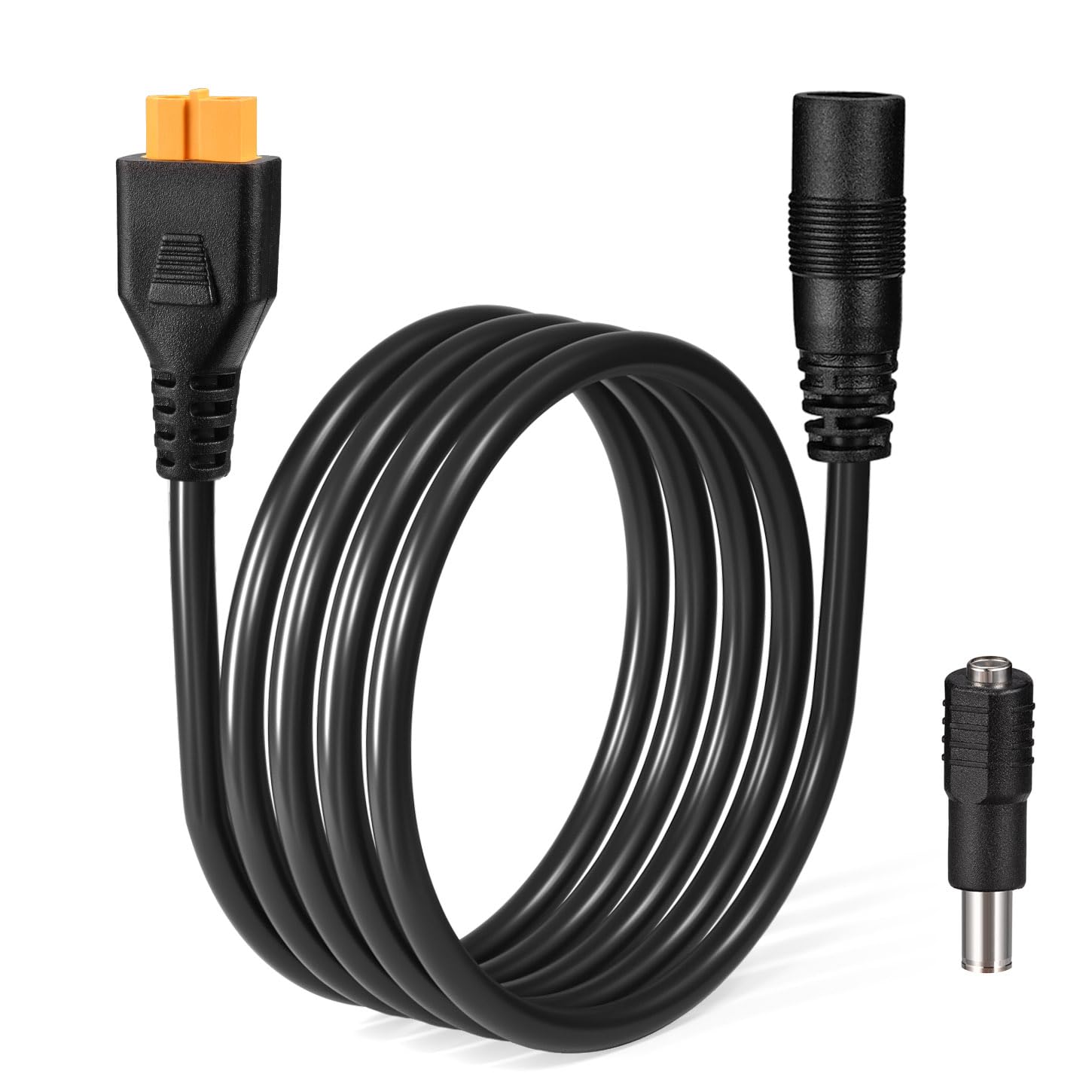 ELFCULB XT60 to DC 8mm Adapter Cable,14AWG XT60 Female to DC 7909 Female Solar Panel Cable Compatible for Portable Power Station Solar Generator and Solar Panel(5FT)
