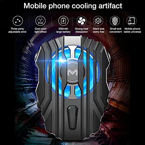 TOTOU Portable Phone Cooler Silent Phone Radiator Pubg Controller Handle Led Light Cooling Fan
