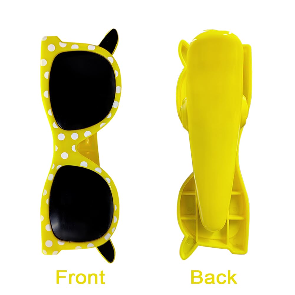 Kirmoo 4 Pieces Beach Towel Clips for Beach Pool & Cruise Chairs Cocktail Sunglasses,Plastic Clothes Pins Beach Towel Holders Secure Clips Set of 4 (Cocktail and Sunglasses)