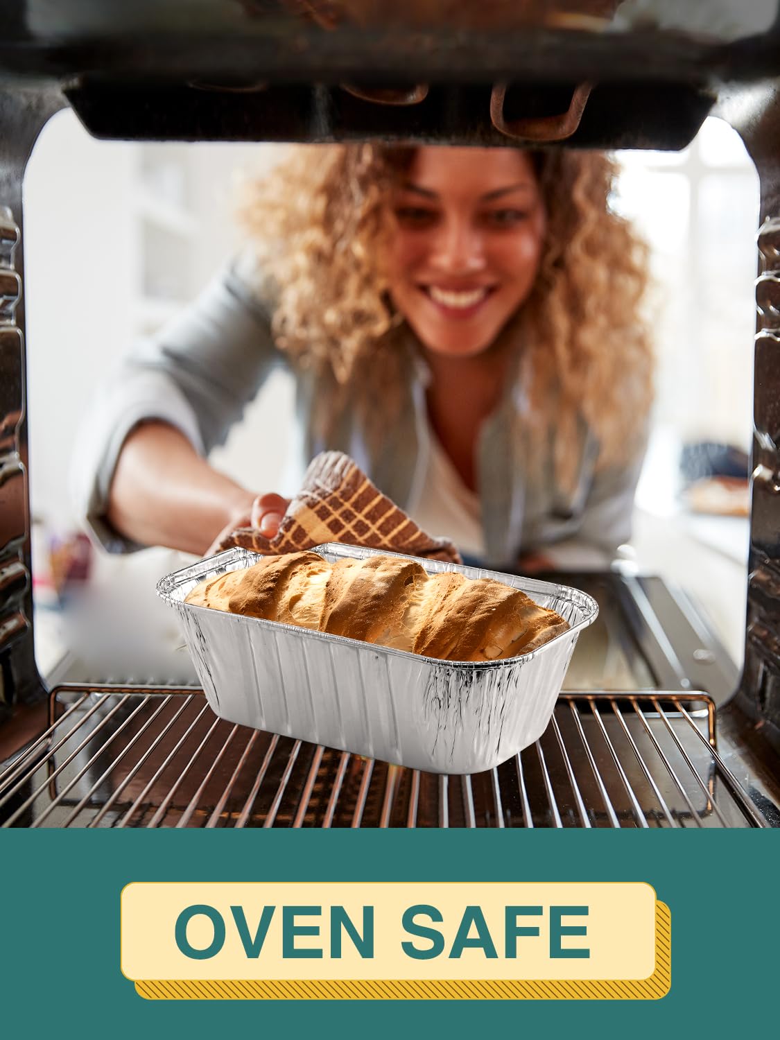 NEEBAKE 60 Pack 6x3.5x2 Disposable Aluminum Loaf Pans with Lids Small-Aluminum-Foil-Pans-Tin-Foil-Baking-Pans-Tin-Trays-Food-Containers-for-Baking-Cakes-Bread-Meat-Loaves