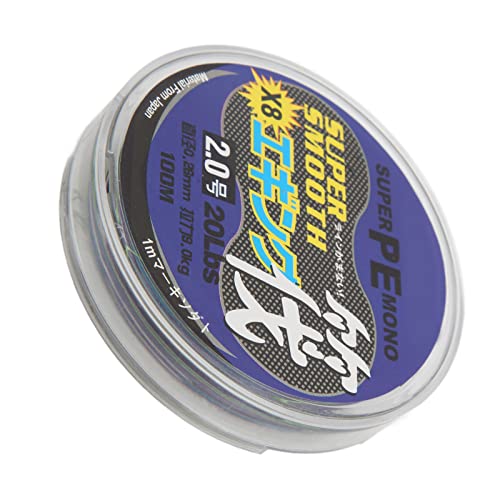 Fishing Line, High Strength PE Fishing Wire Strong Water Cutting Standard Line Diameter Long Service Life Soft for Fishing(2.0)