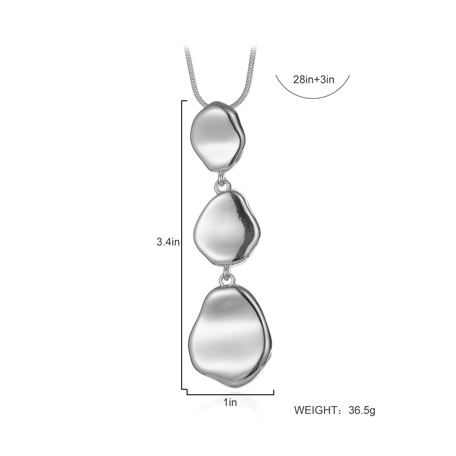 welbijoux Long Lariat Chain Necklace 18K Gold Plating 3 Special Shape Y Bar Pendant Necklace for Women