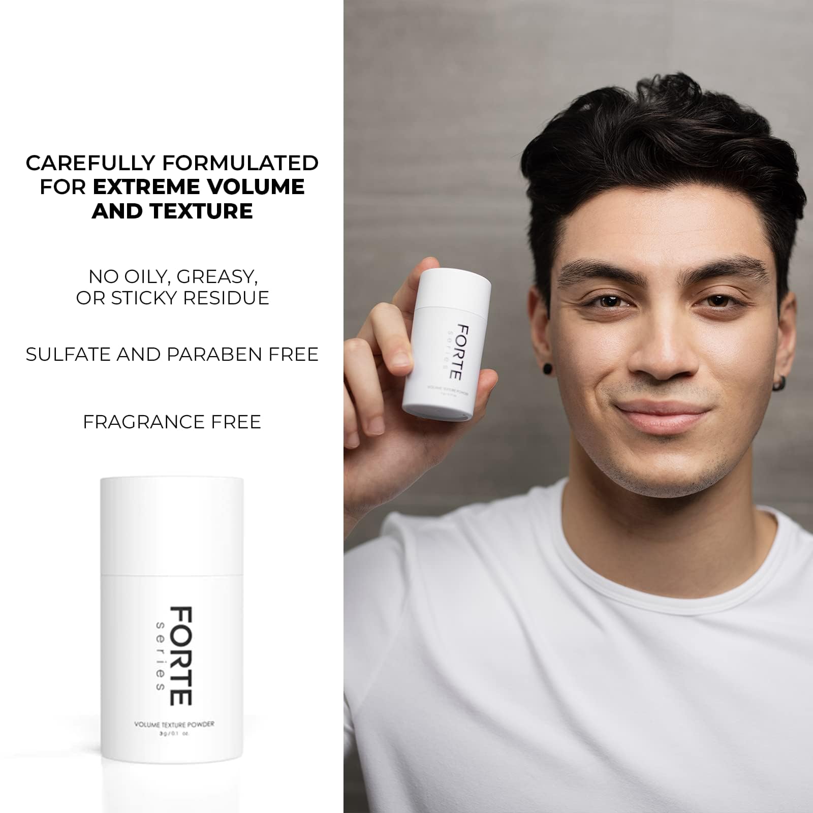 Hair Texture Powder by Forte Series, Volumizer for Fine Hair Volumizing Products for Men (0.1 oz)