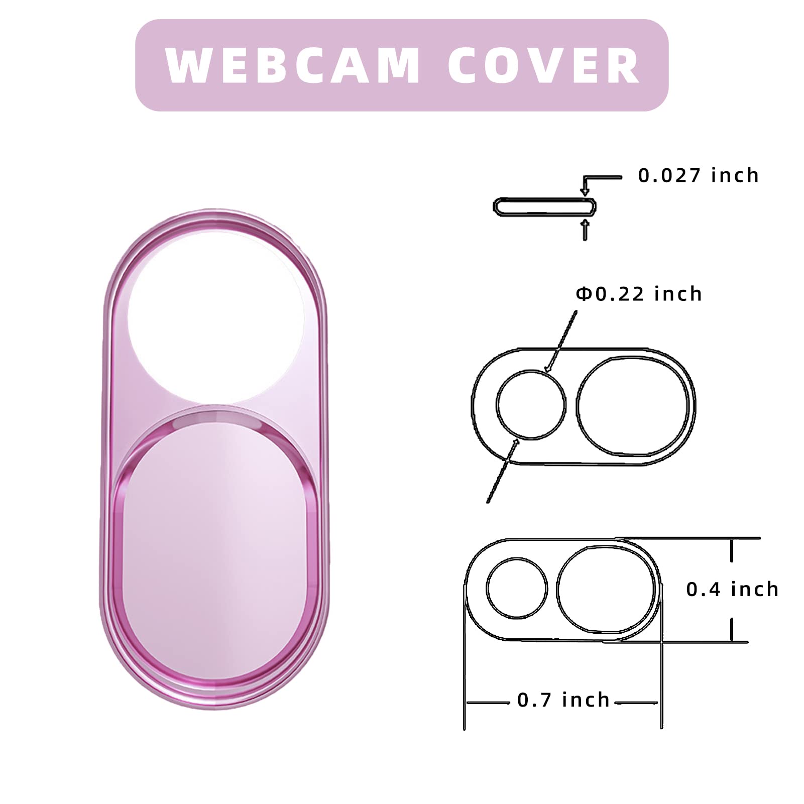 INT'L Flyer Webcam Cover Slide [3-Pack], 0.027 Inch Ultra-Thin Metal Material, Suitable for Laptops, Tablets and Mobile Phones, Refuse Spying, Privacy Protection