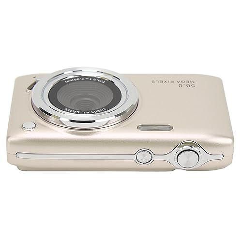 Digital Camera, Digital Video Camera Multifunction Face Recognition 16X 58M 4K Outdoor (Gold)