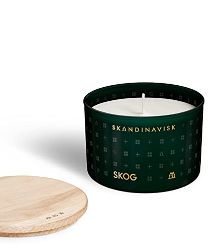 Skandinavisk Skog 'Forest' Scented Candle. Fragrance Notes: Pine Needles and Fir Cones, Birch Sap and Lily of The Valley. 3.17 oz.