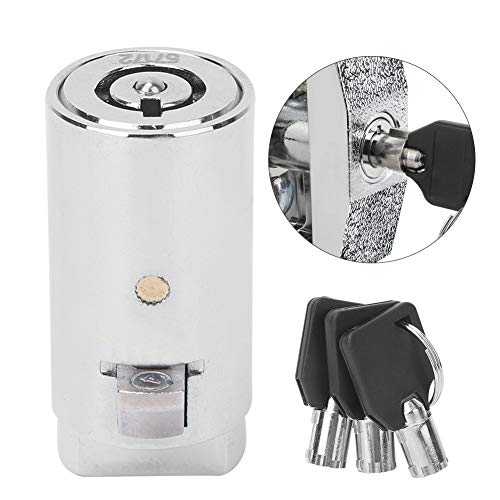 Vending Machine Lock Cylinder, Zinc Alloy Chrome Color Single Opening Key Vending Machine Lock Cylinder for Automatic Selling Machines Industrial Tank Safe Box