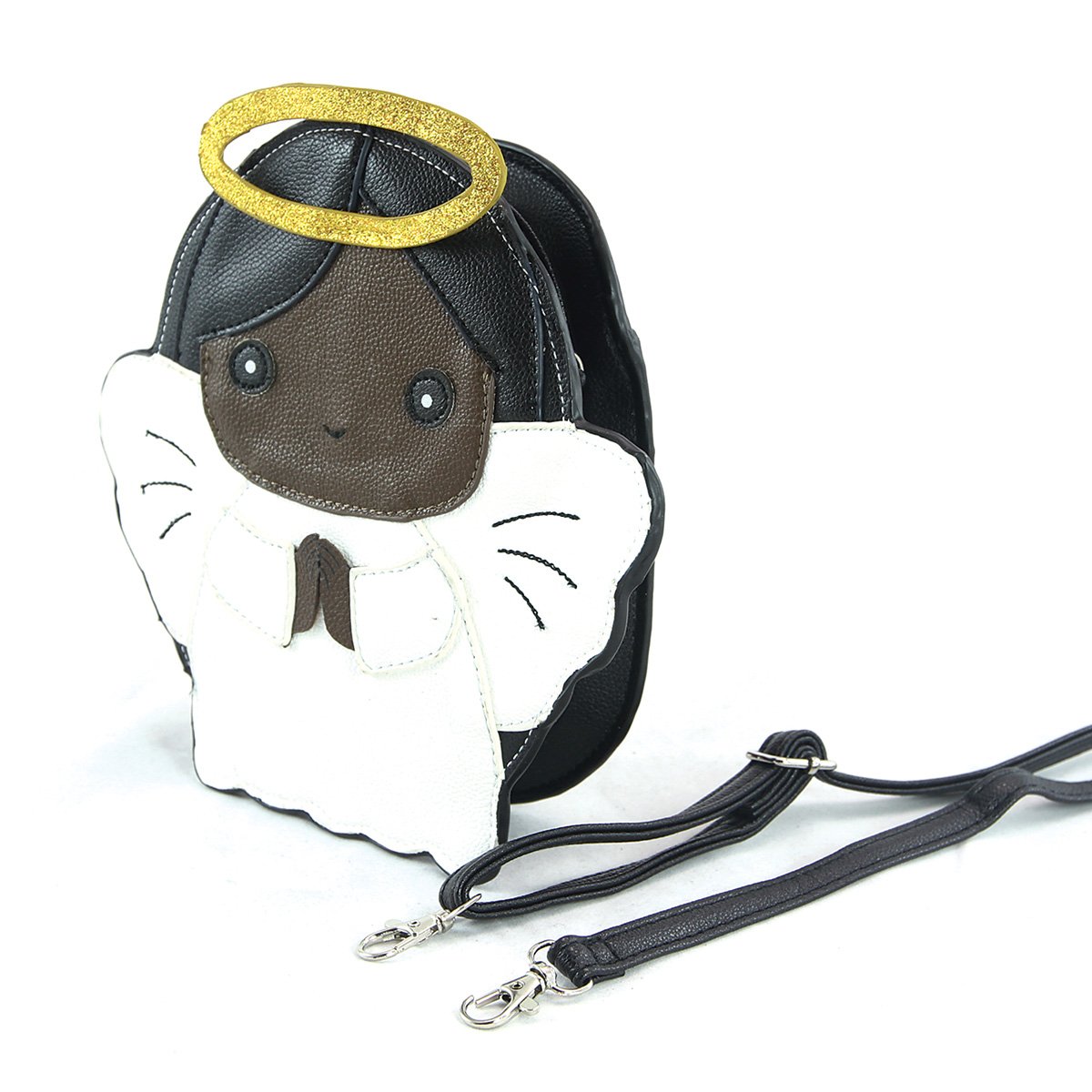 Sleepyville Critters - Angel with Halo Crossbody Bag in Vinyl Material