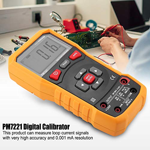 DC 0 to 10V 0 to 24mA Multifunction Voltage Current Loop Process Calibrator Portable Precision Meter with Function of Automatic shutdown Under voltage protection(No Batteries Included)