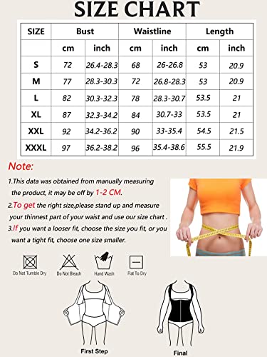 Verdusa Women's Waist Trimmer Sweat Vest Waist Trainer Cincher Underbust Body Shaper Blue Black XL