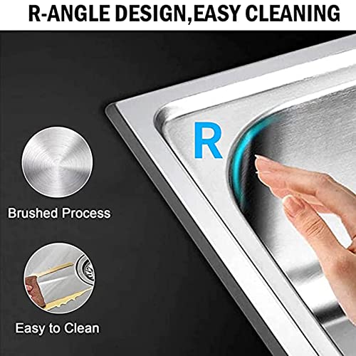 Vertical Kitchen Sink, Single Bowl Sink Commercial Catering Sink 304 Stainless Steel Kitchen Sink Freestanding Wash Basin Multifunctional Sink with Bracket Drawing Process (60 * 60 * 80cm)