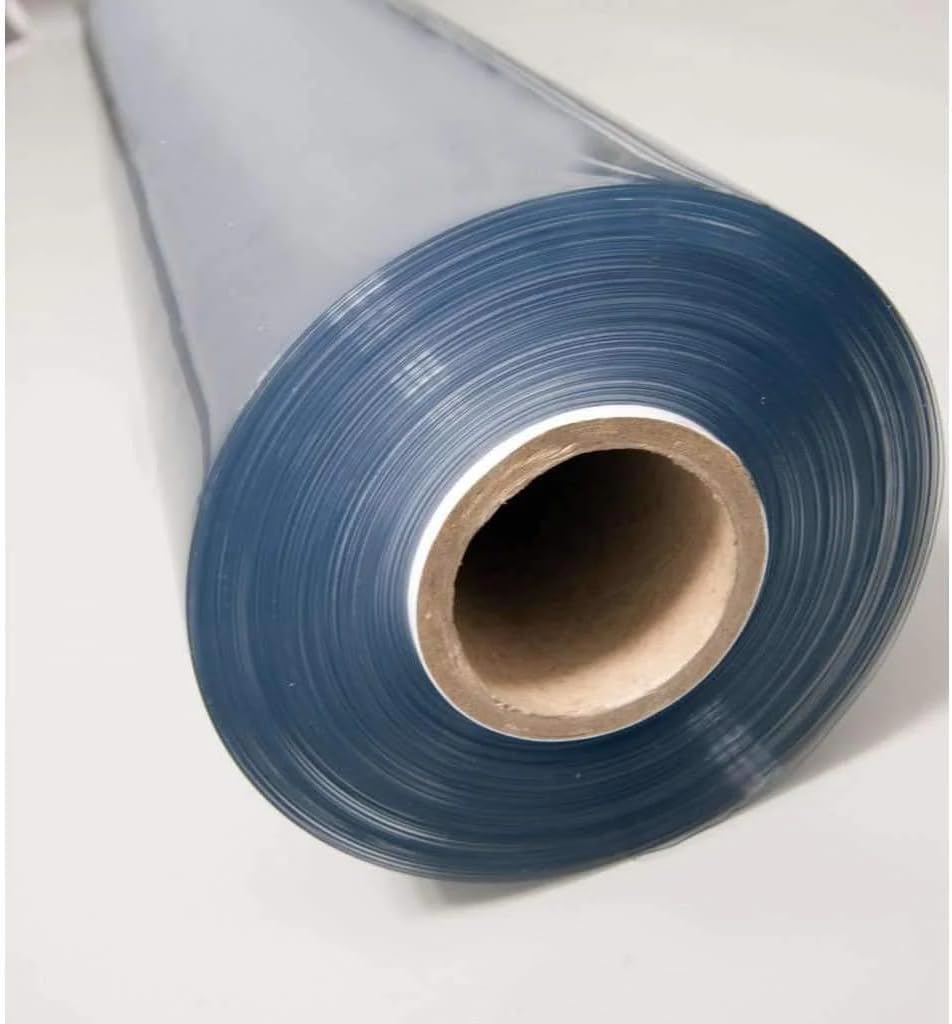 Metro Screenworks Clear Vinyl Roll (Partial) - Clear Marine Vinyl 4 Gauge Sheet - 54-in x 8 Yards - Double Polished Heavy Duty Plastic Sheeting for Windows, Boats, Greenhouse, & More